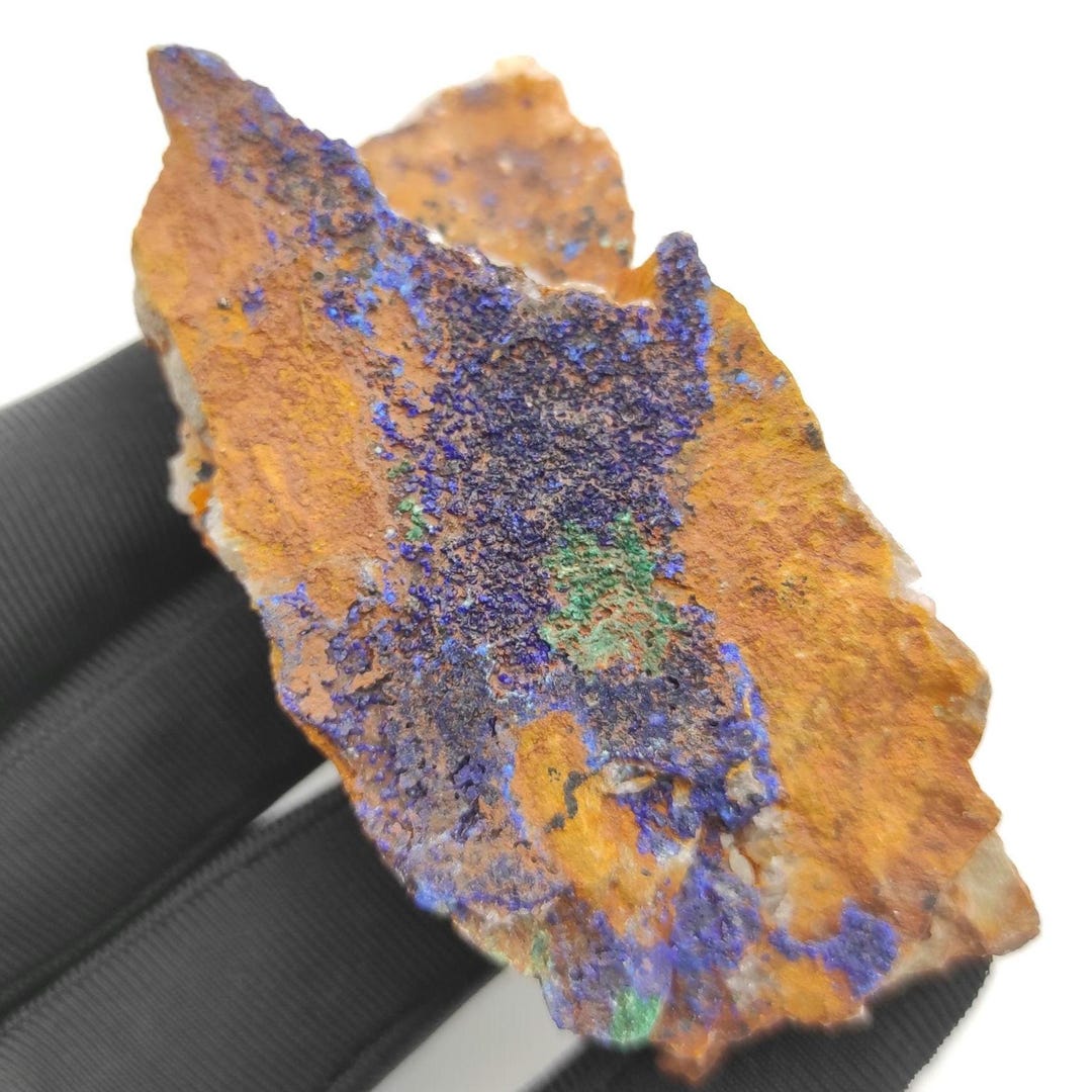 84g Azurite With Malachite on Matrix - Sidi Ayad, Morocco - Natural ...