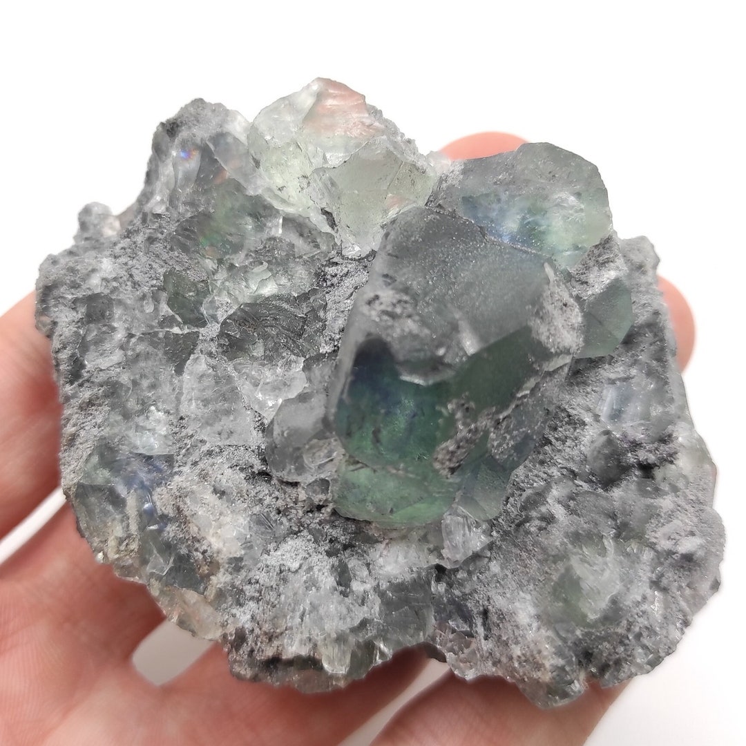 158g Fluorite Cluster Natural Green Fluorite From Fujian China Mineral ...