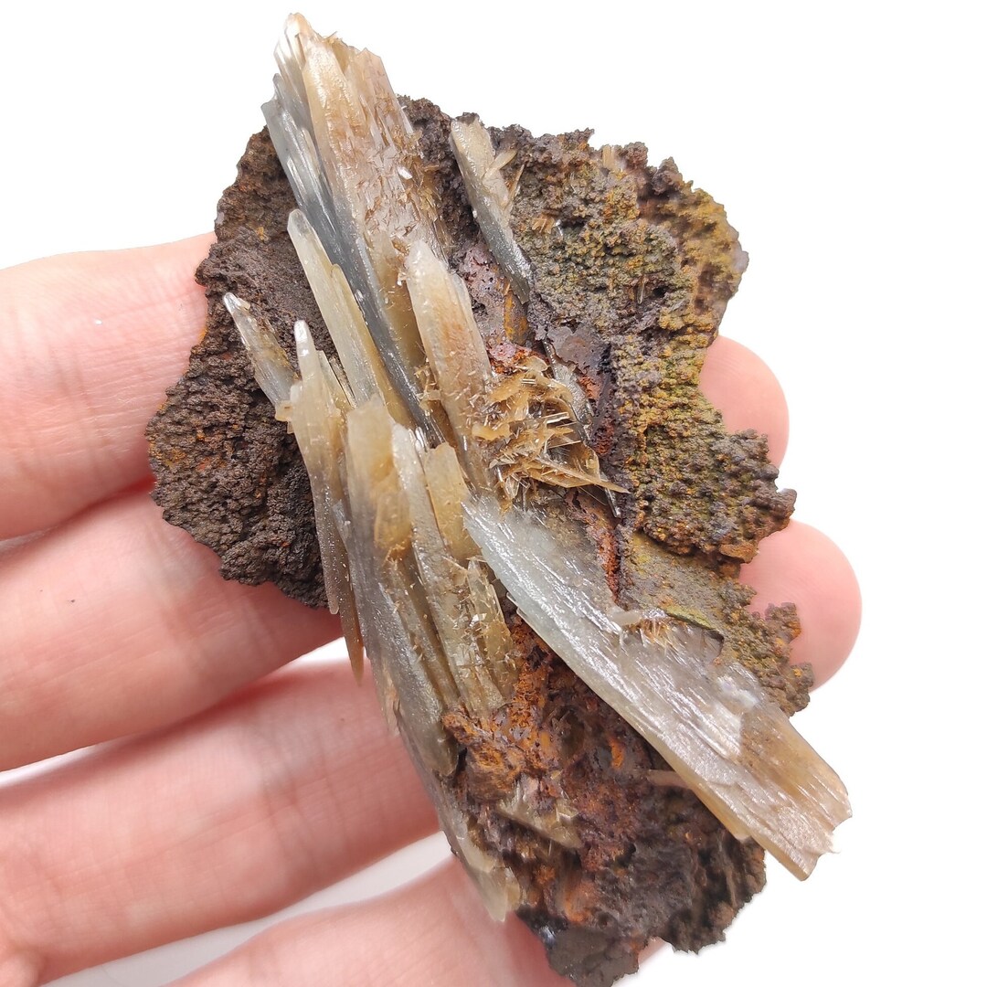 42g Brown and Blue Barite Specimen Nador, Morocco Barite Mineral ...