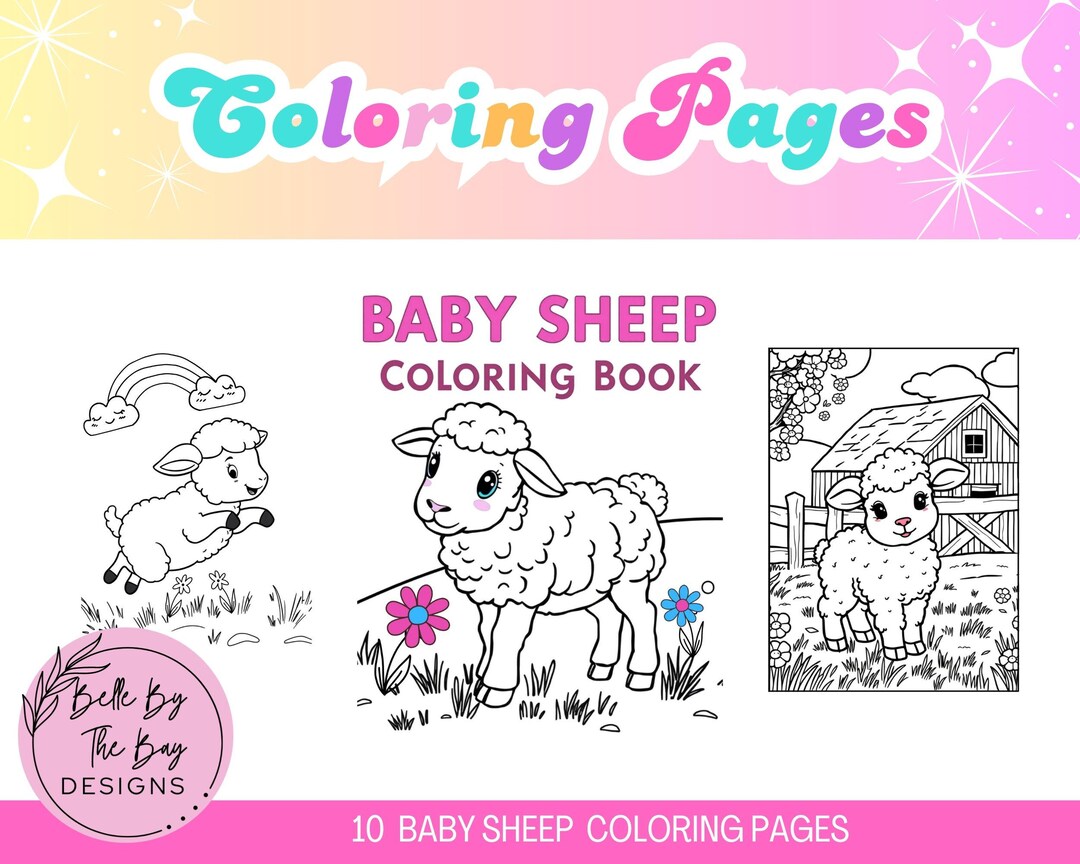 Sheep Coloring Book Pages, Sheep Coloring Pages, Farm Animals Coloring ...