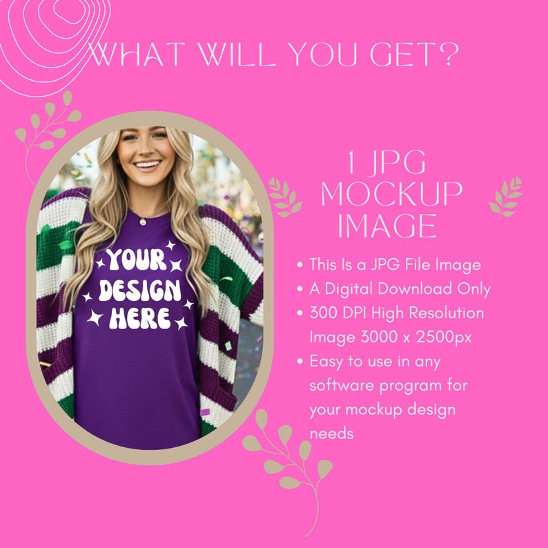 Mardi Gras Mockup, Purple T-shirt Mockup, Mardi Gras Shirt Mockup ...