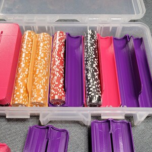 Mini Poker Chip Holders - 10 Individual Holders for Storage of 500 ...