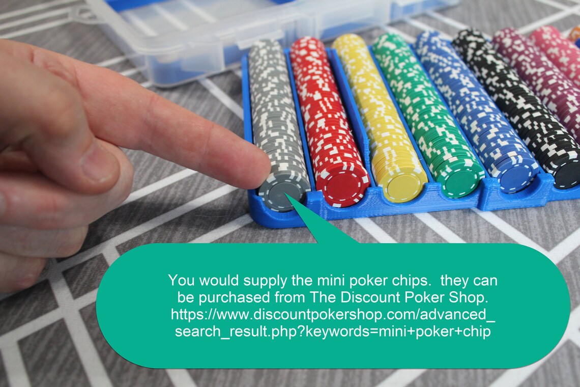Mini Poker Chip Insert Holds 500 Chips - Etsy
