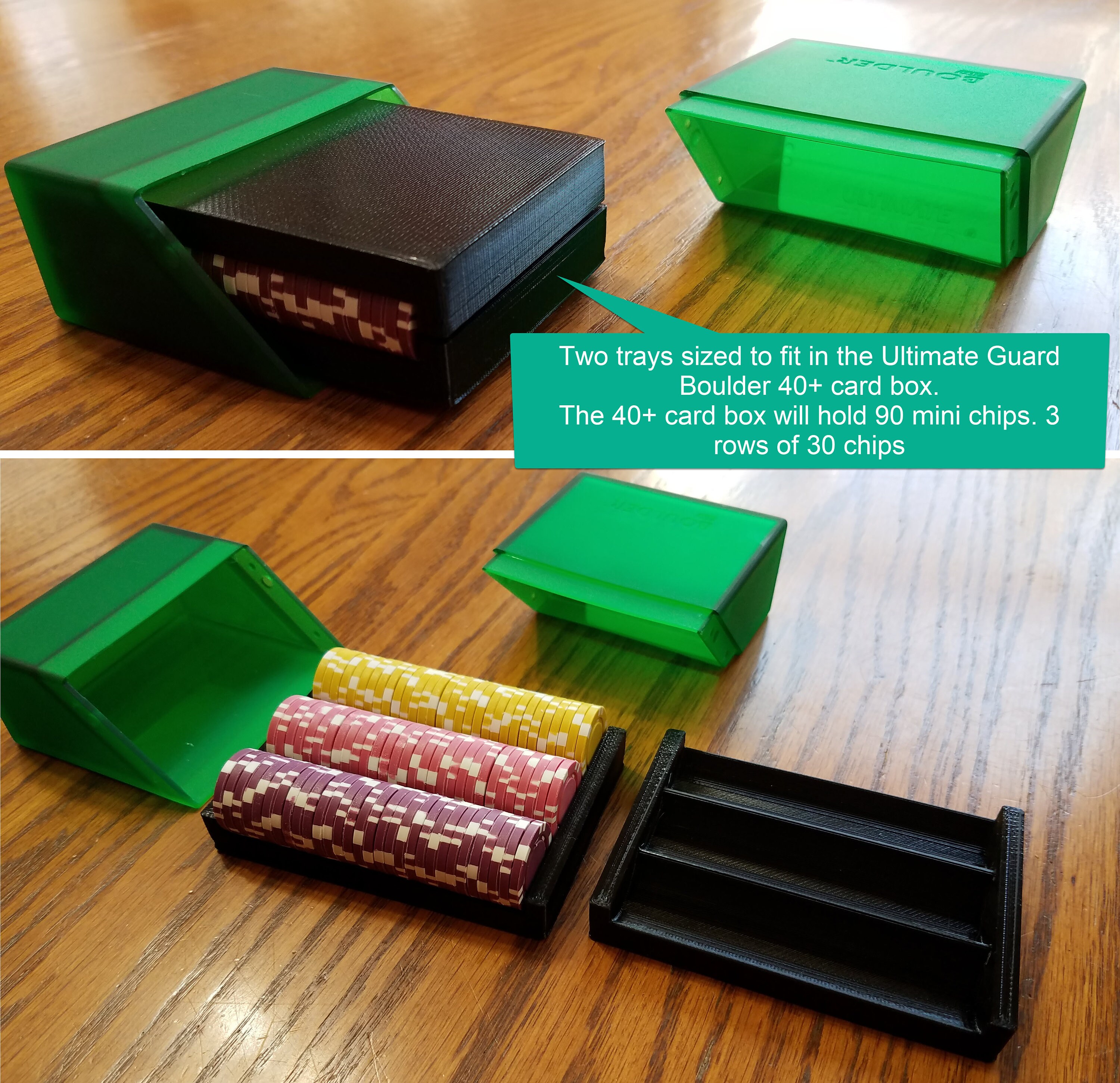 Mini Poker Chip Holders Ultimate Guard Boulder Card Deck Sized - Etsy