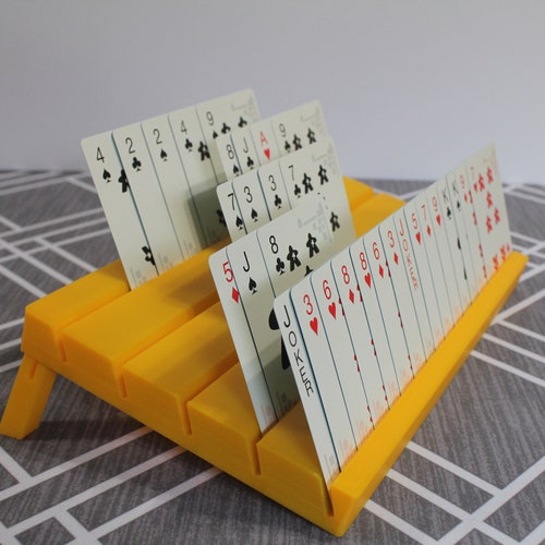 Set of TWO Playing Card Holders Samba Canasta Pinochle | Etsy