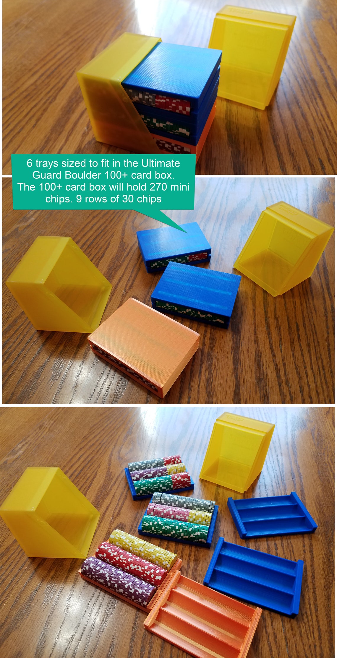 Mini Poker Chip Holders Ultimate Guard Boulder Card Deck Sized - Etsy