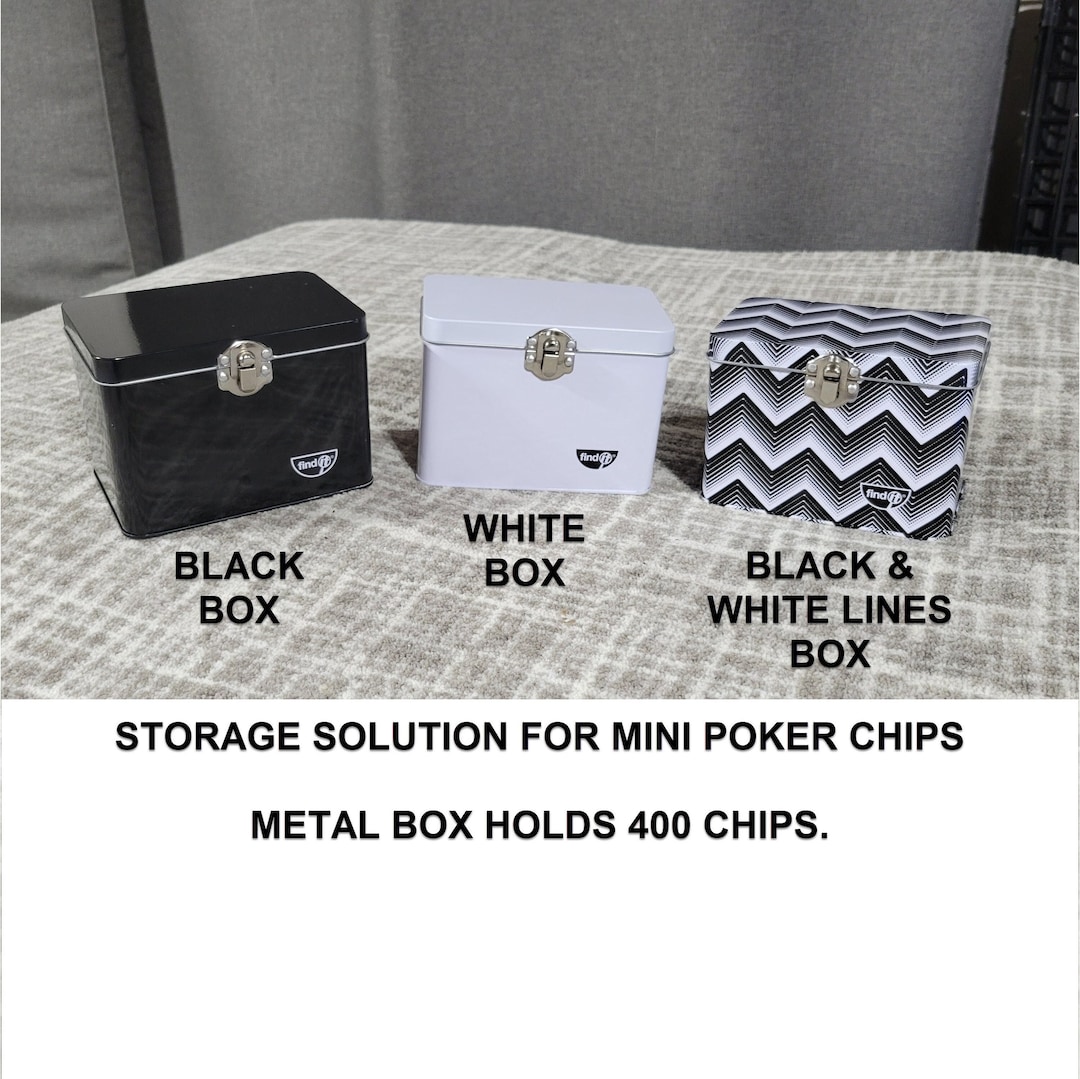 Mini Poker Chip Storage Solution - Metal Tin - for 400 Mini Chips - Etsy