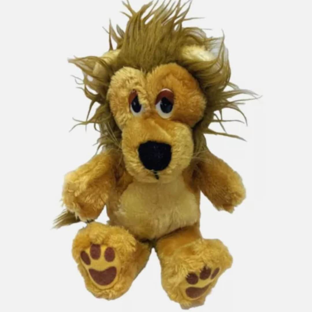 Vintage 1983 Dakin Fun Farm Lion Sad Eyes Plush Stuffed Animal Toy ...