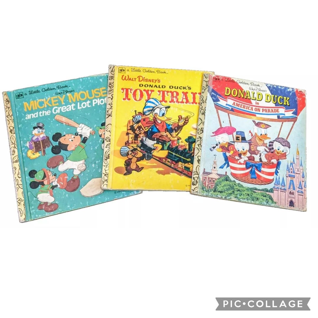 Vintage Walt Disney & Little Golden Books Hardback Classics Lot *3 ...