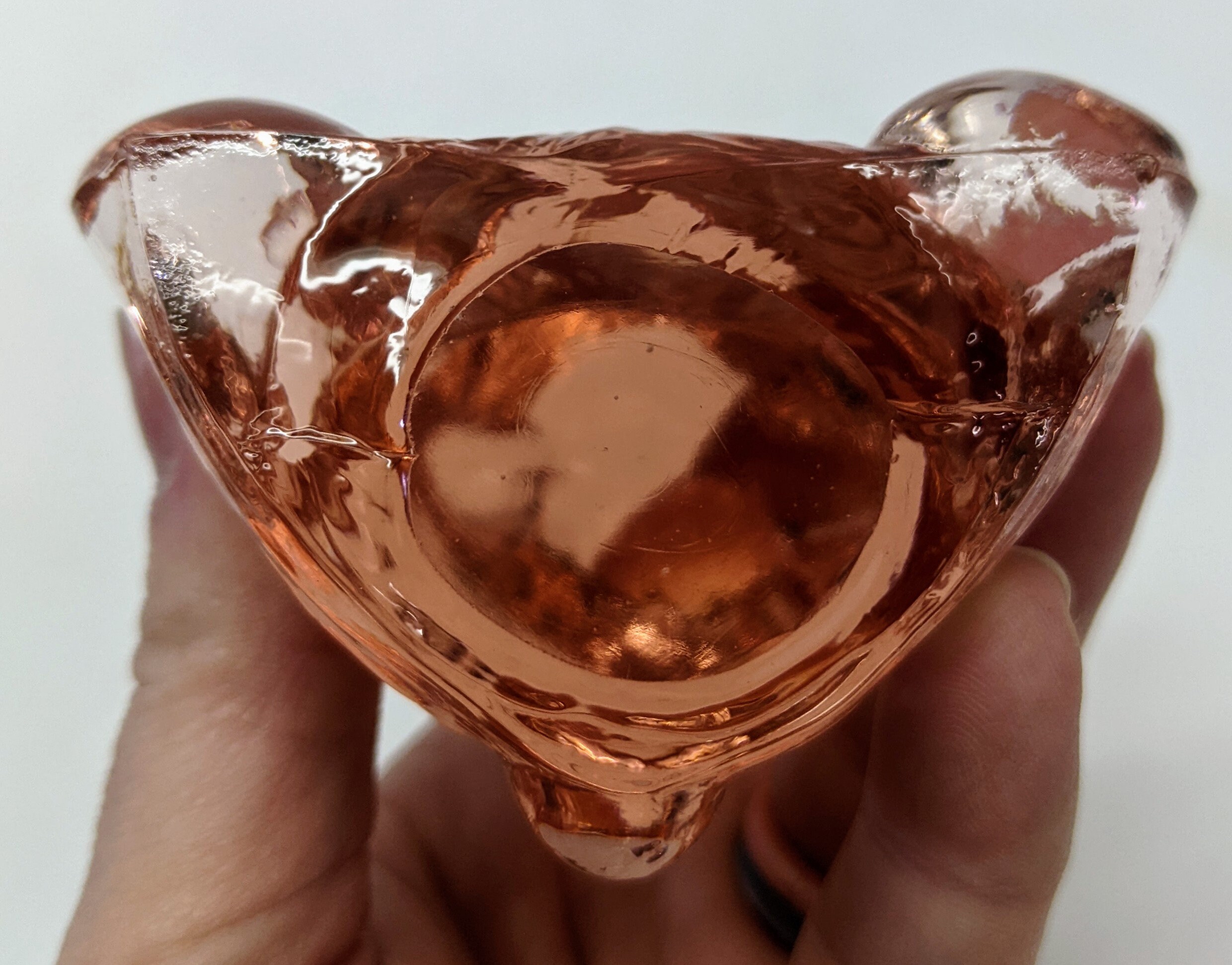 Vintage PINK Teddy Bear Paperweight Art Glass Figurine - Etsy