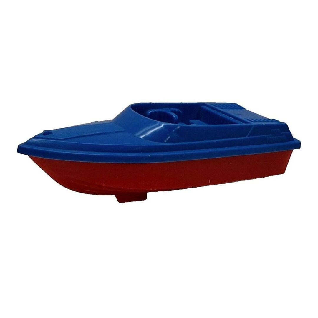 Vintage 1970s Strombecker Hitch up Boat Red & Blue Plastic #5024 USA ...