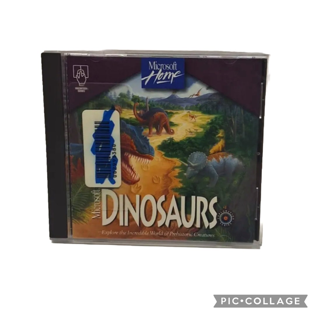 Vintage 1994 Microsoft Home DINOSAURS Interactive Game Software Cd-rom ...