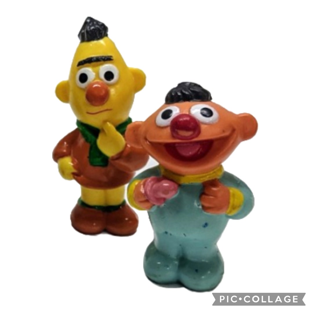 Vintage 1980's Sesame Street Baby BERT & ERNIE Plastic Toy Figure ...