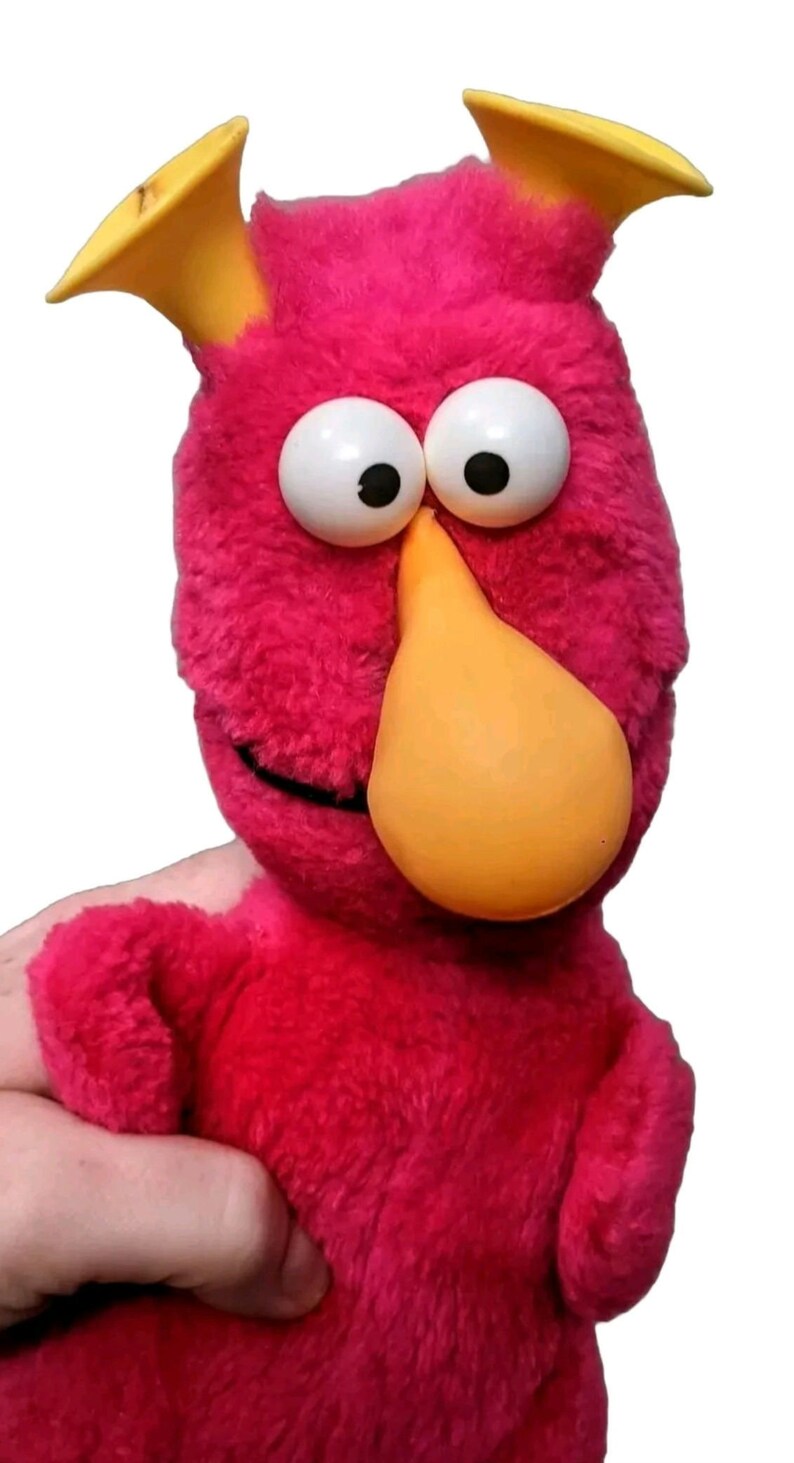 Vintage 1983 Sesame Street Honker Plush Toy 9 L Hot Pink Stuffed Animal ...