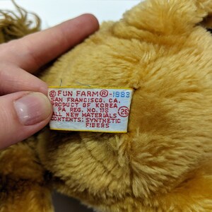 Vintage 1983 Dakin Fun Farm Lion Sad Eyes Plush Stuffed Animal Toy ...