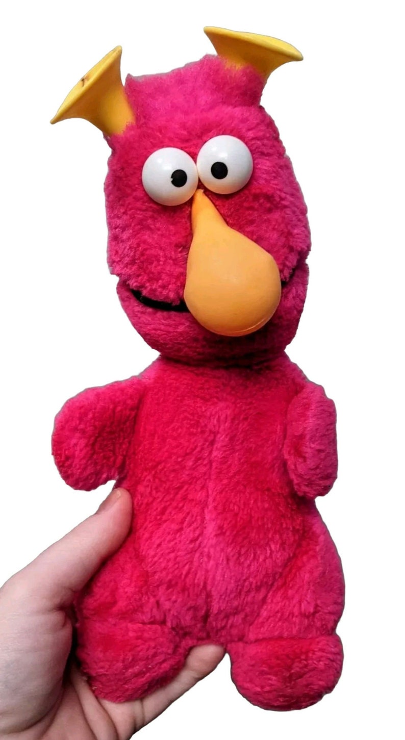 Vintage 1983 Sesame Street Honker Plush Toy 9 L Hot Pink Stuffed Animal ...