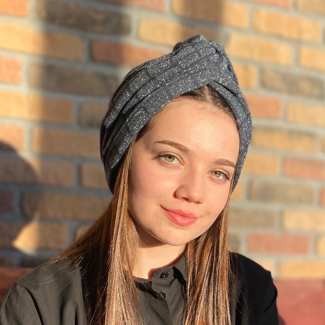 Checkered Turban Head Scarf Hijab Knot Hat Chemo Headwear - Etsy