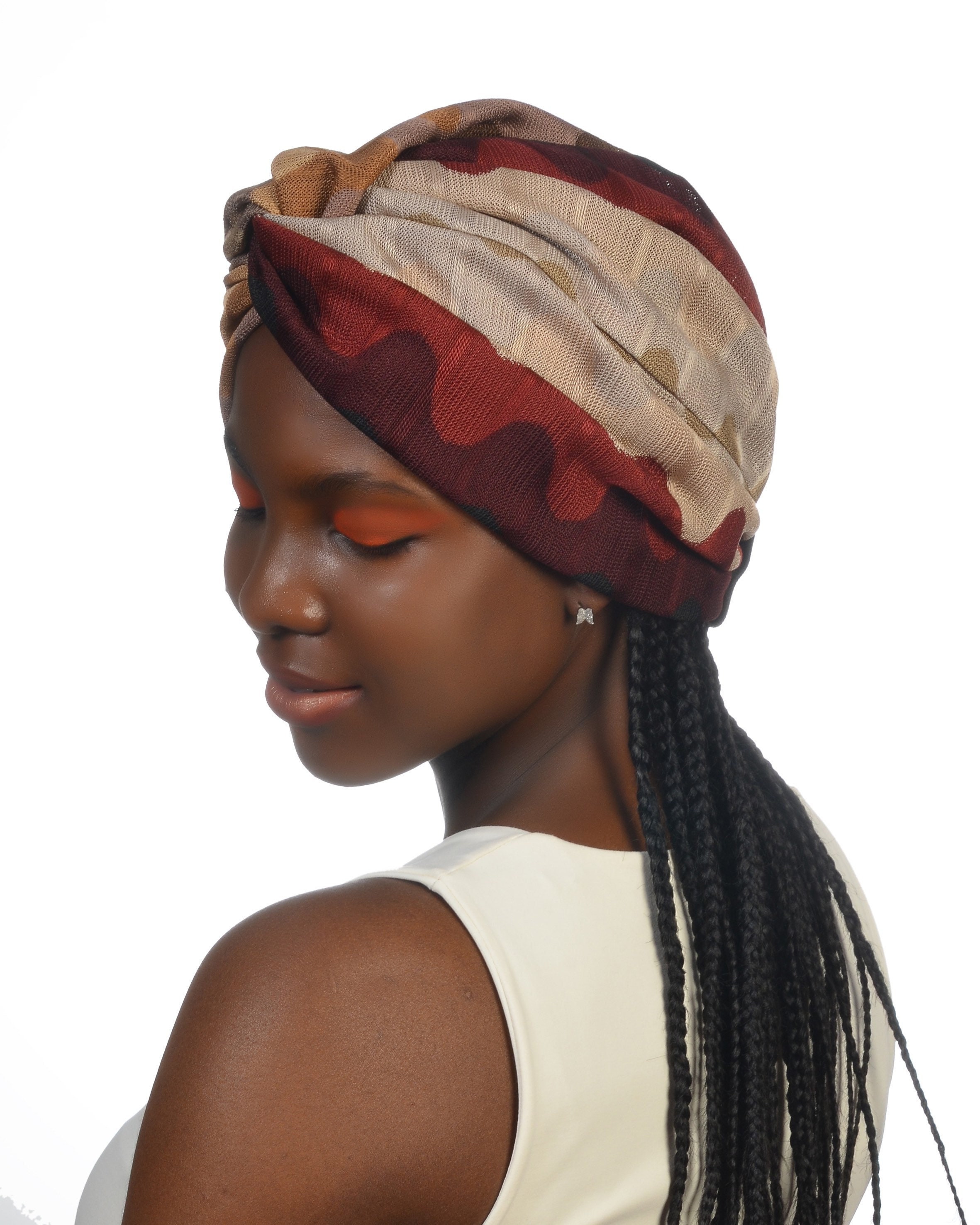 Fashion Turban, Pre-tied Head Wrap, Handmade Twisted Hijab Headscarf ...