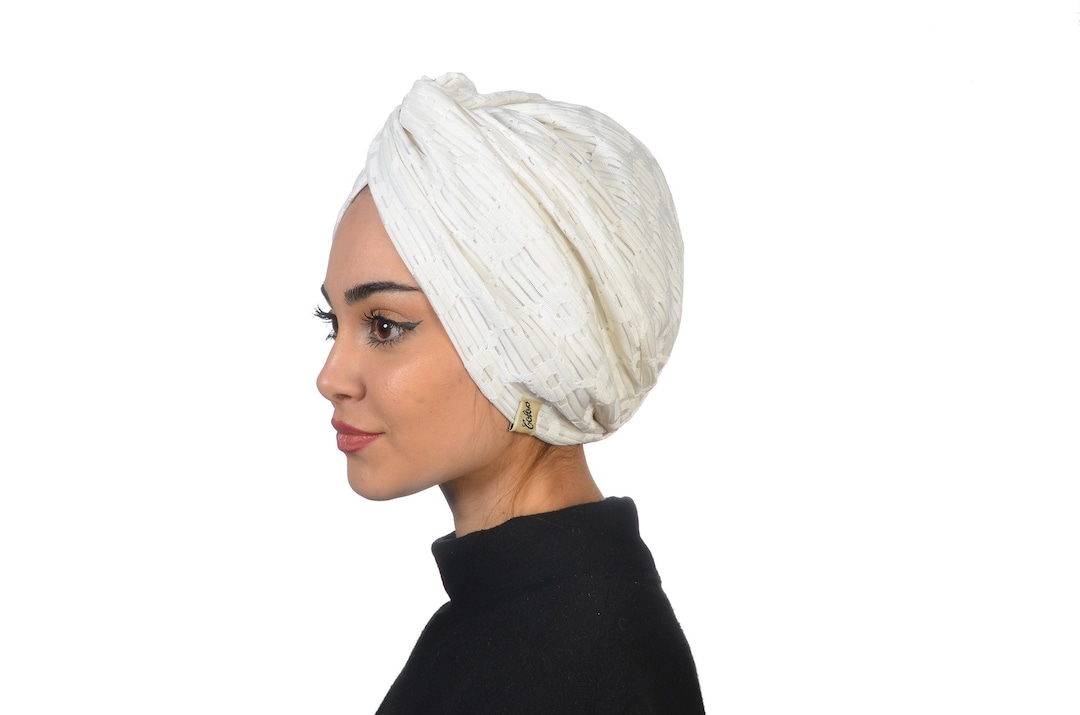 Circle White Handmade Twisted Turban - Etsy