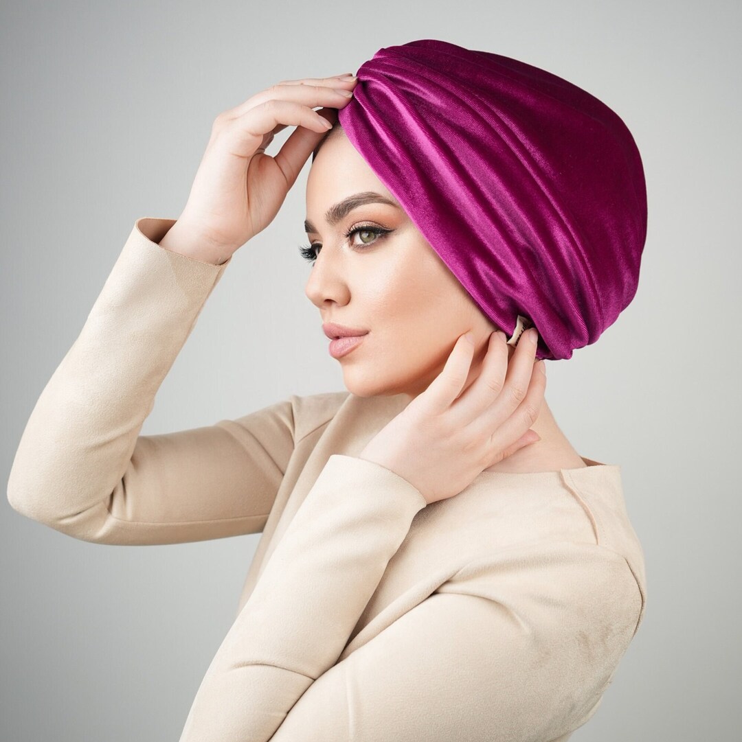 Velvet Turban Hat, Fashion Headwrap, Hijab Turban, Women Headscarf ...