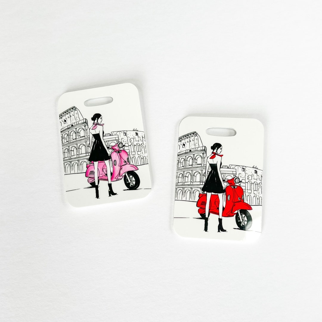 Custom Luggage Tag With Rome Italy Print fashion - Etsy