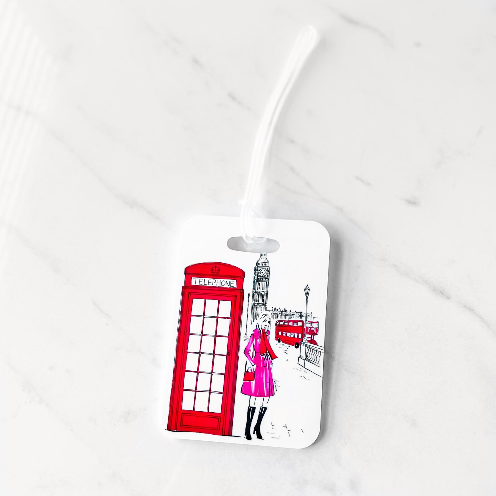 Custom Luggage Tag With London Print, Personalized Luggage Tags for ...