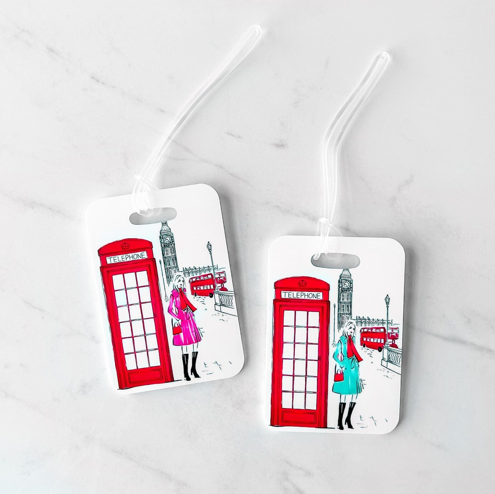 Custom Luggage Tag With London Print, Personalized Luggage Tags for ...