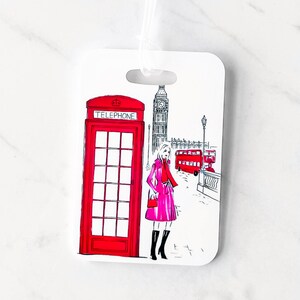 Custom Luggage Tag With London Print, Personalized Luggage Tags for ...