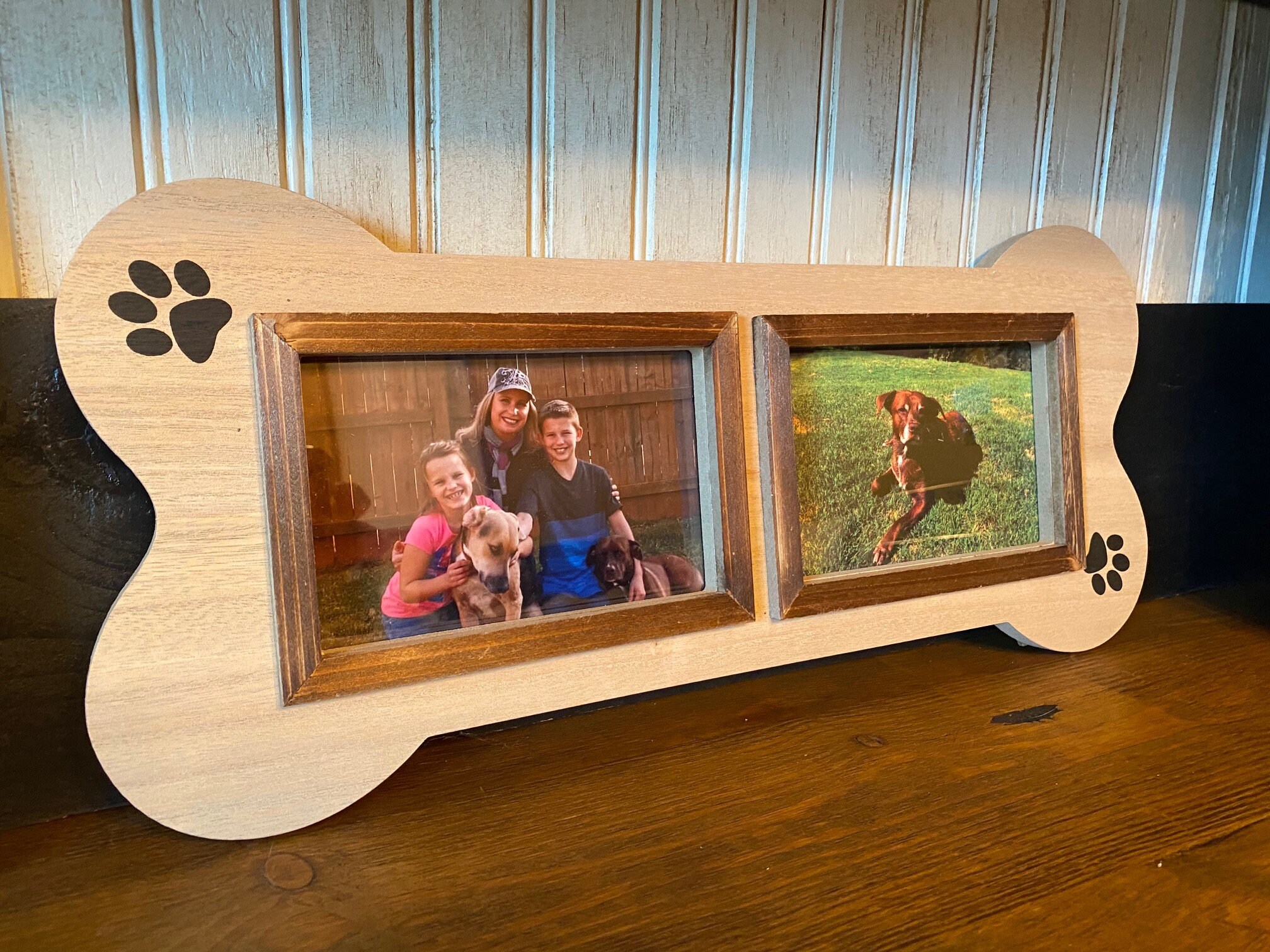 Dog Picture Frame Unique Collage 4x6 Two Photo Picture | Etsy