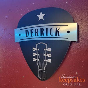 Personalized Guitar Pick Sign for Musicians and Music Lovers - Laser ...