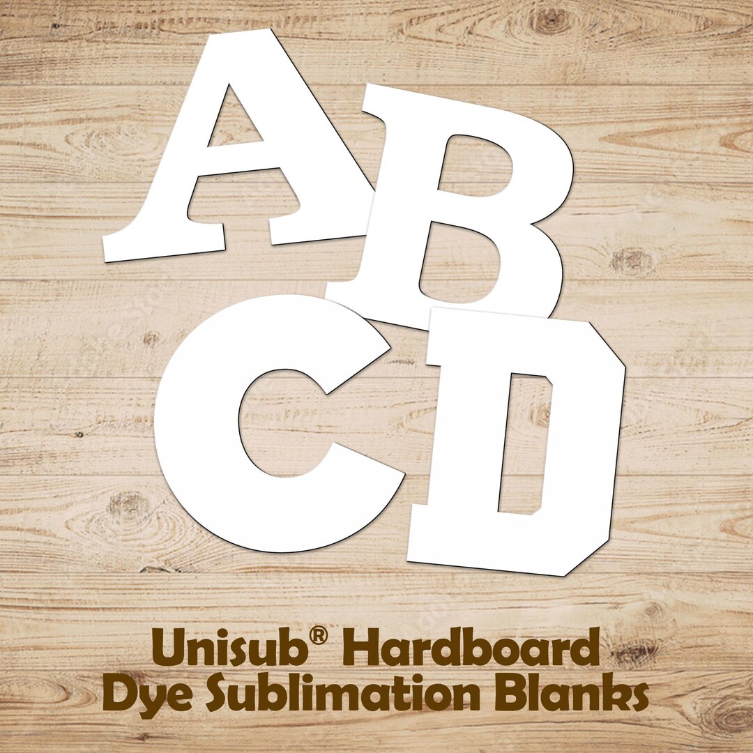 Blank Sublimation Alphabet Letters - Unisub® MDF White Hardboard Letter ...