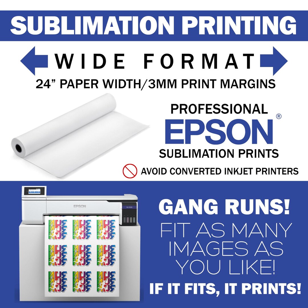 Wide Format Sublimation Printed Sheets - High Quality Printing - Etsy