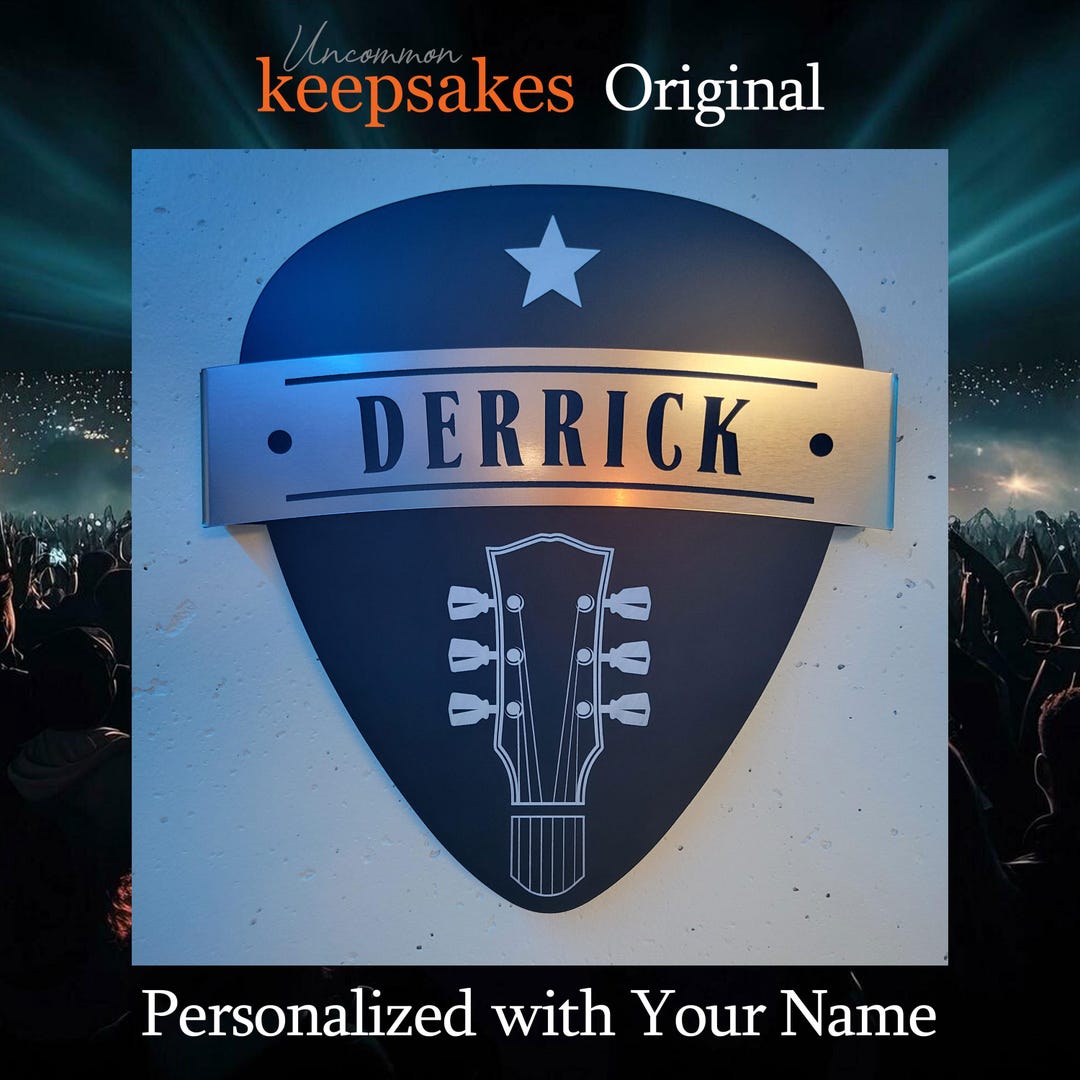Personalized Guitar Pick Sign for Musicians and Music Lovers - Laser ...