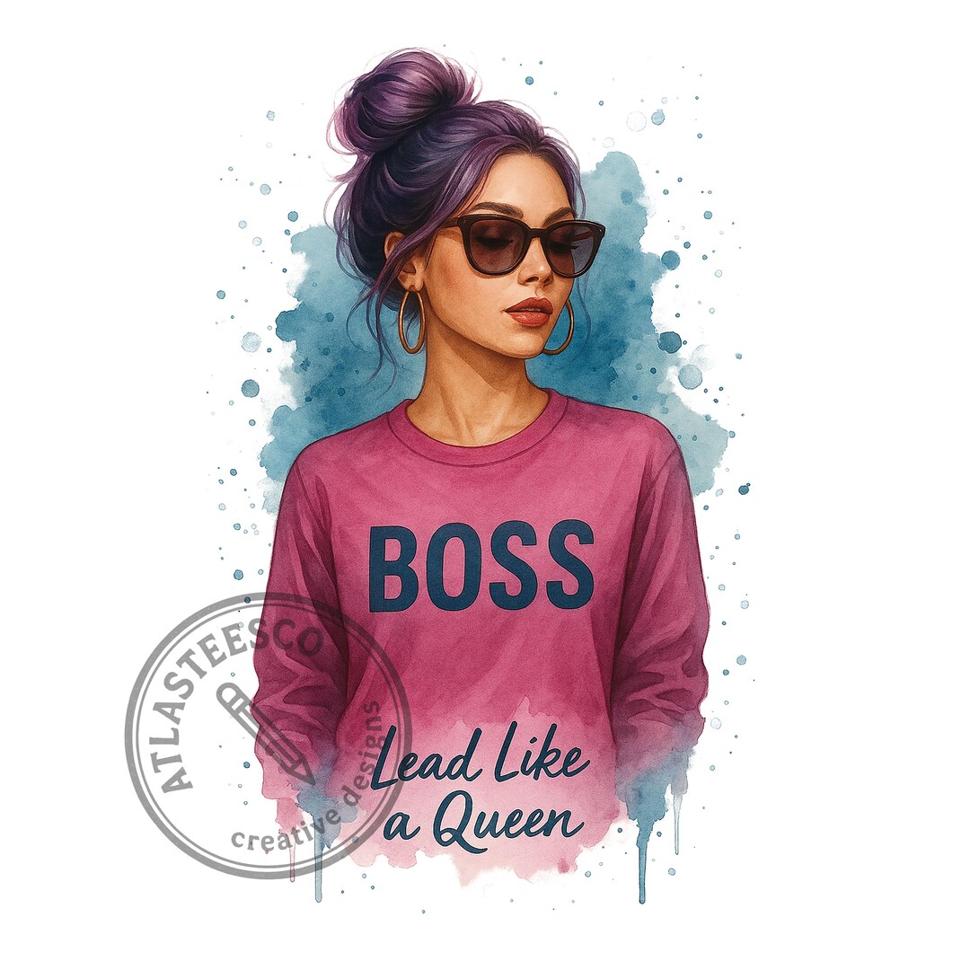 Boss Lady Wall Art – Lead Like a Queen Poster – Empowering Watercolor ...