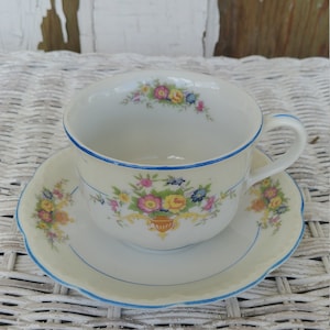 Vintage Teacup and Saucer ~ Chikaramachi ~ Hand Painted ~ Made in Japan ...