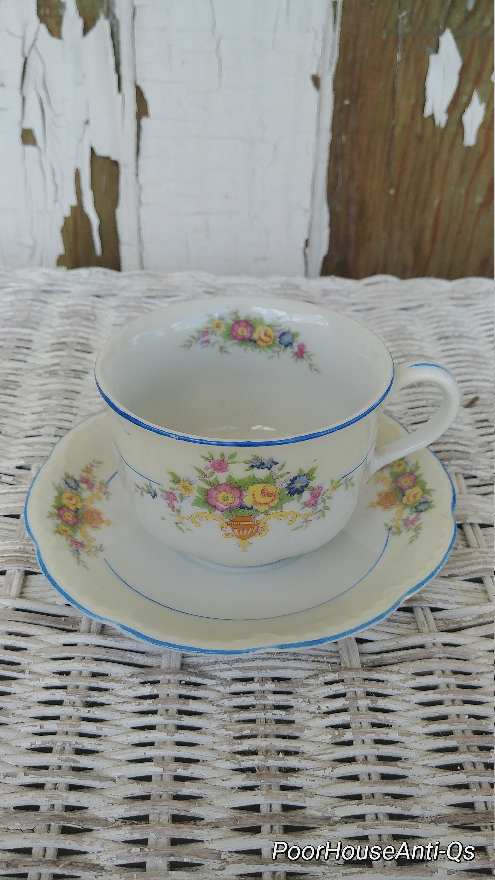Vintage Teacup and Saucer ~ Chikaramachi ~ Hand Painted ~ Made in Japan ...