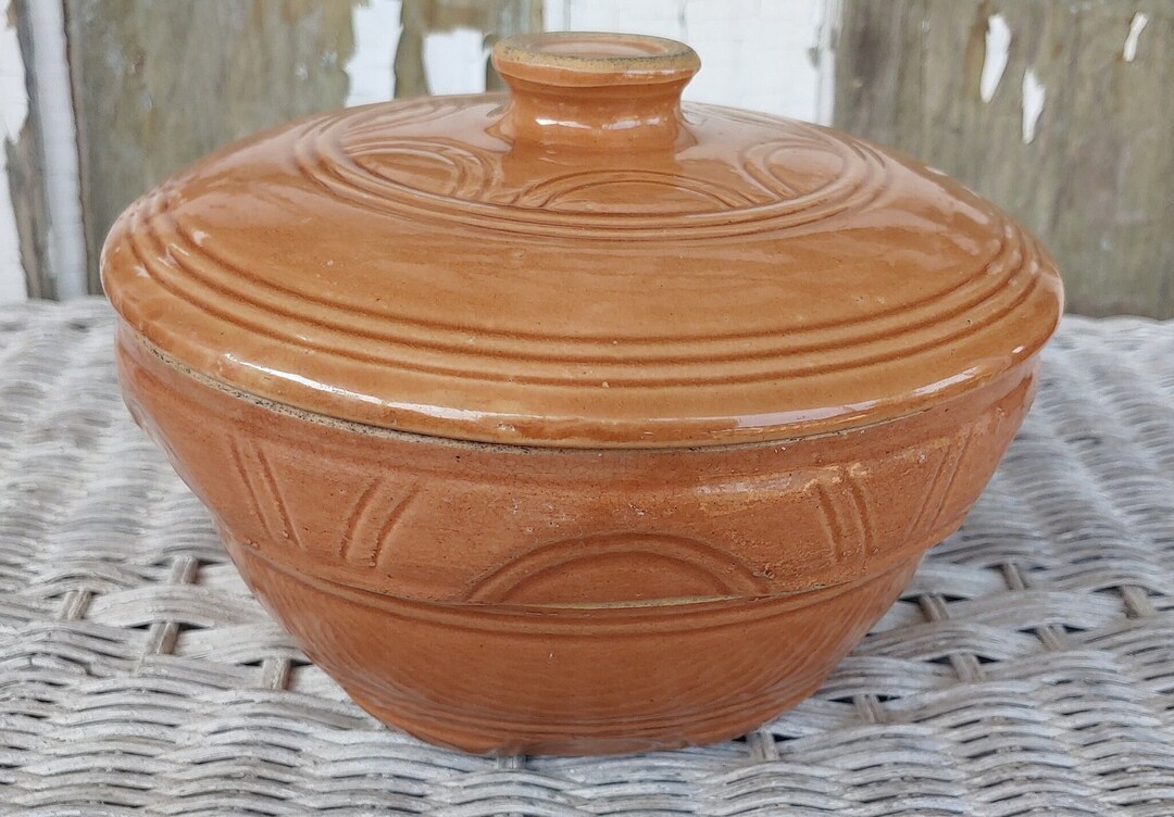 Watt Pottery, Pumpkin, Arcs, Casserole Dish and Lid, #7, Oven Ware ...