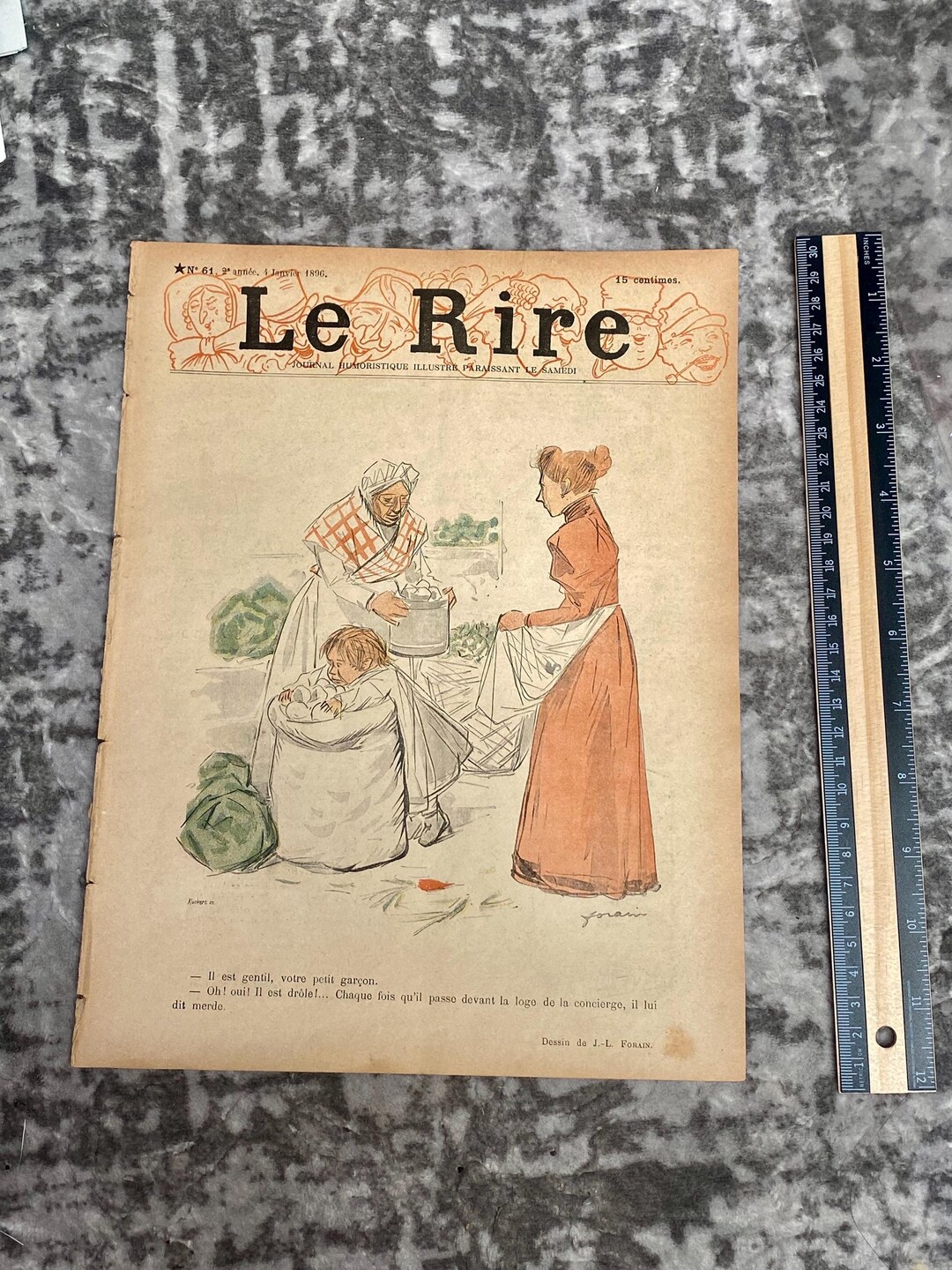 Le Rire Vintage Magazine 1896, French - Etsy