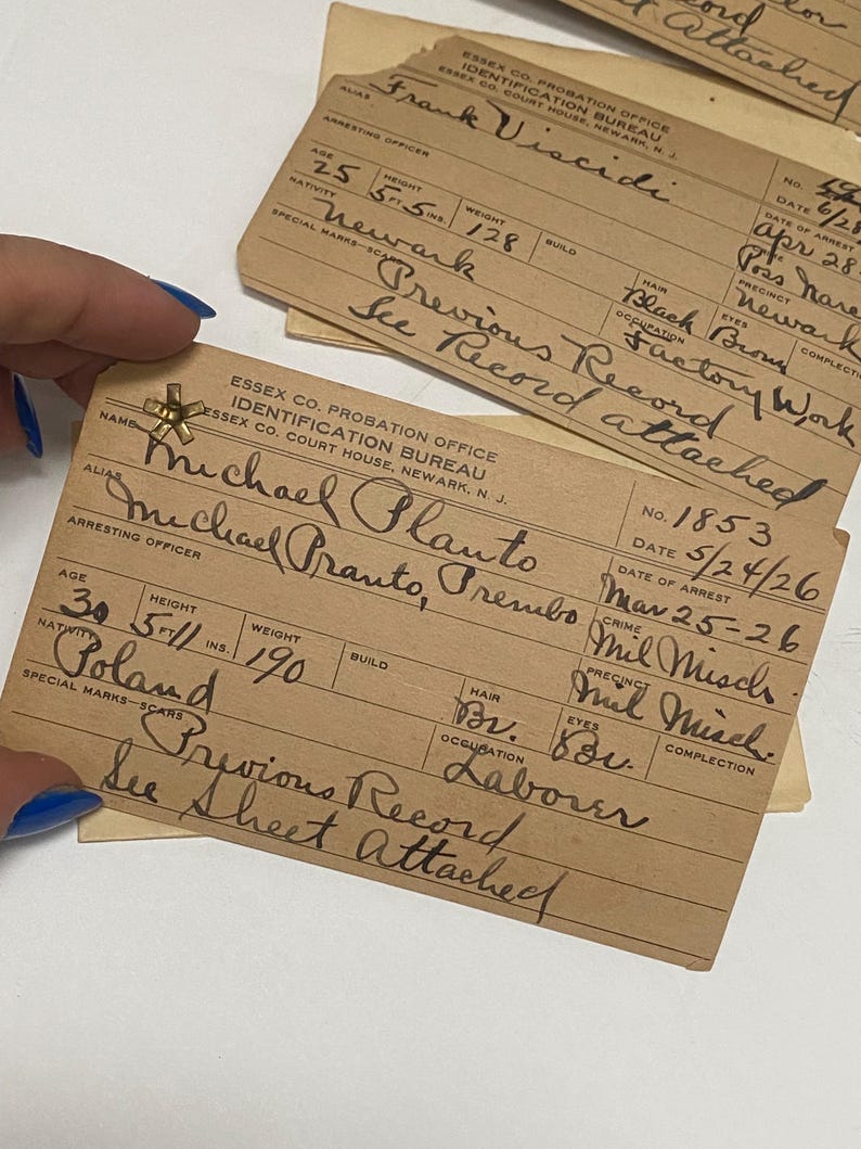 Vintage Probation Cards With Wrap Sheet - Etsy