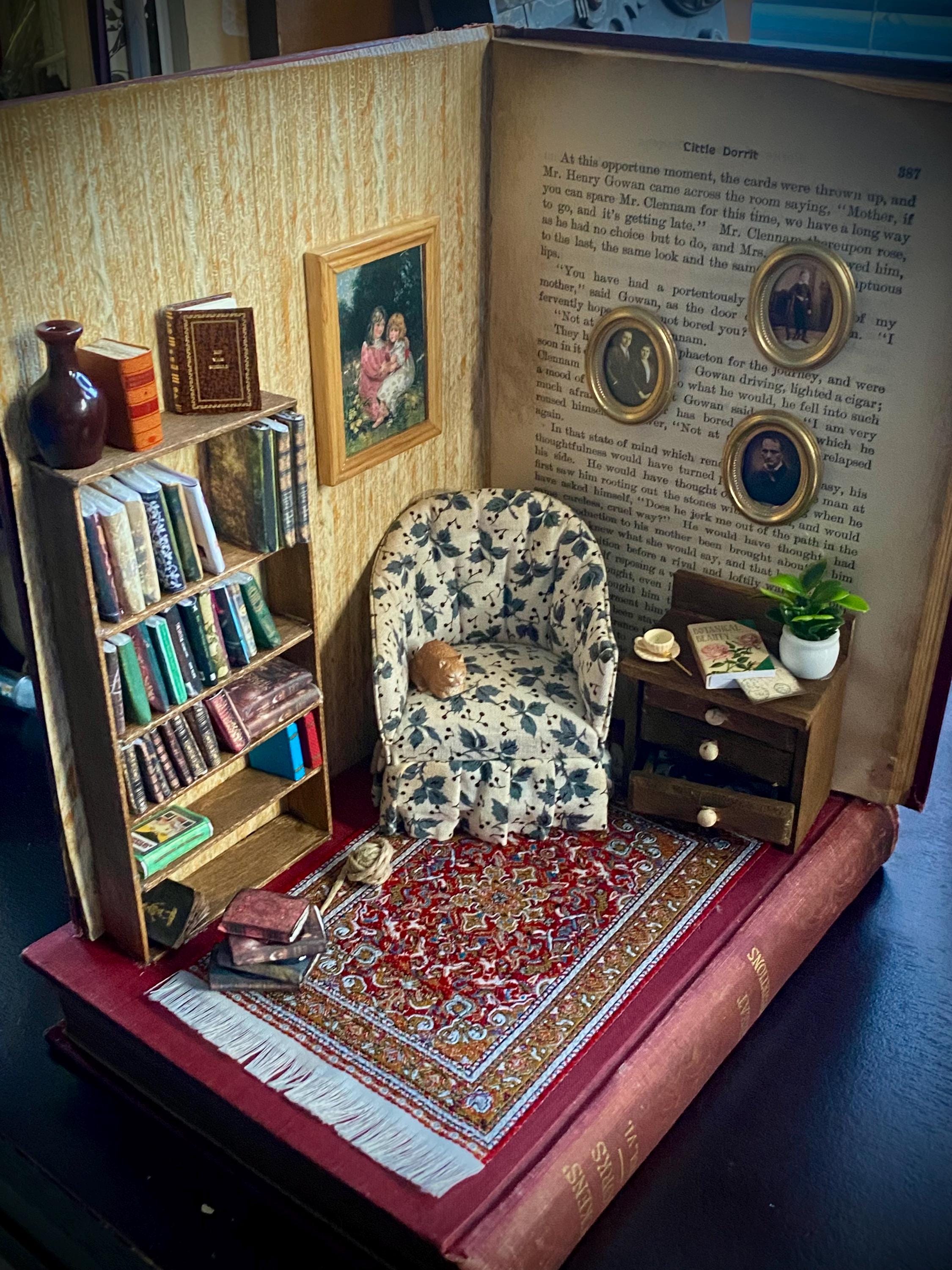 Book Nook, Miniatures - Etsy