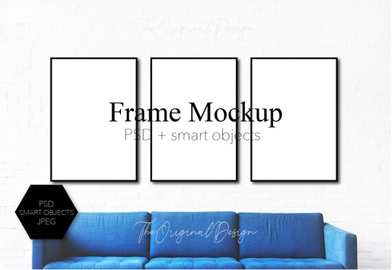 Frame Mockup Multiple Frames Living Room Mockup Room | Etsy