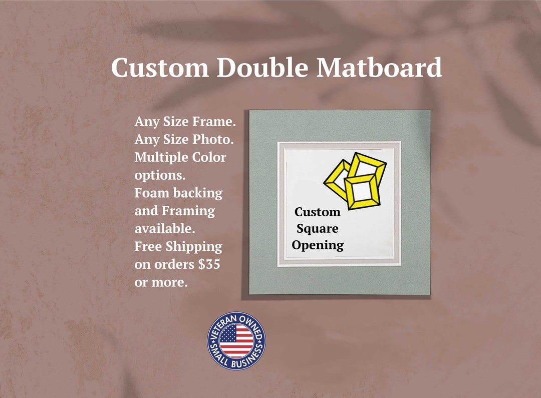 Square Mat | Double Matting | Custom Size Matting for Frame | Double ...