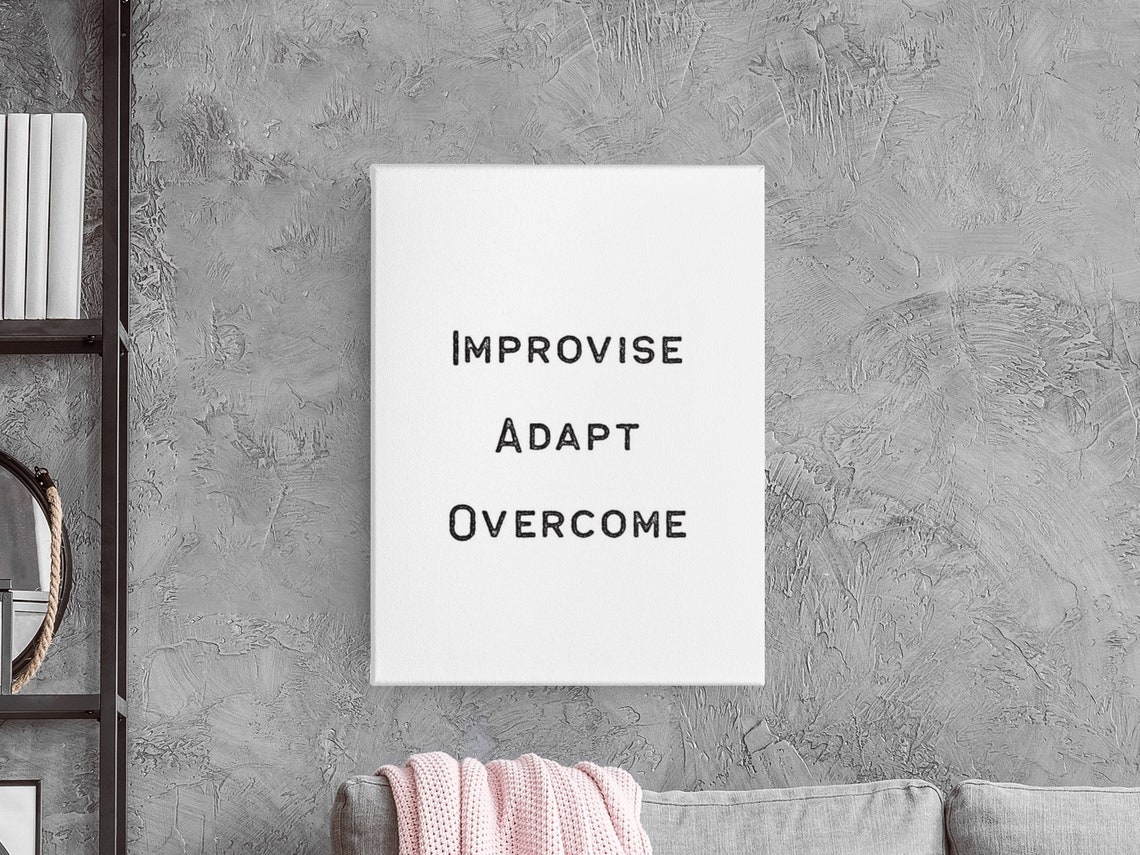 Improvise Adapt Overcome Canvas USMC Canvas Inspirational - Etsy