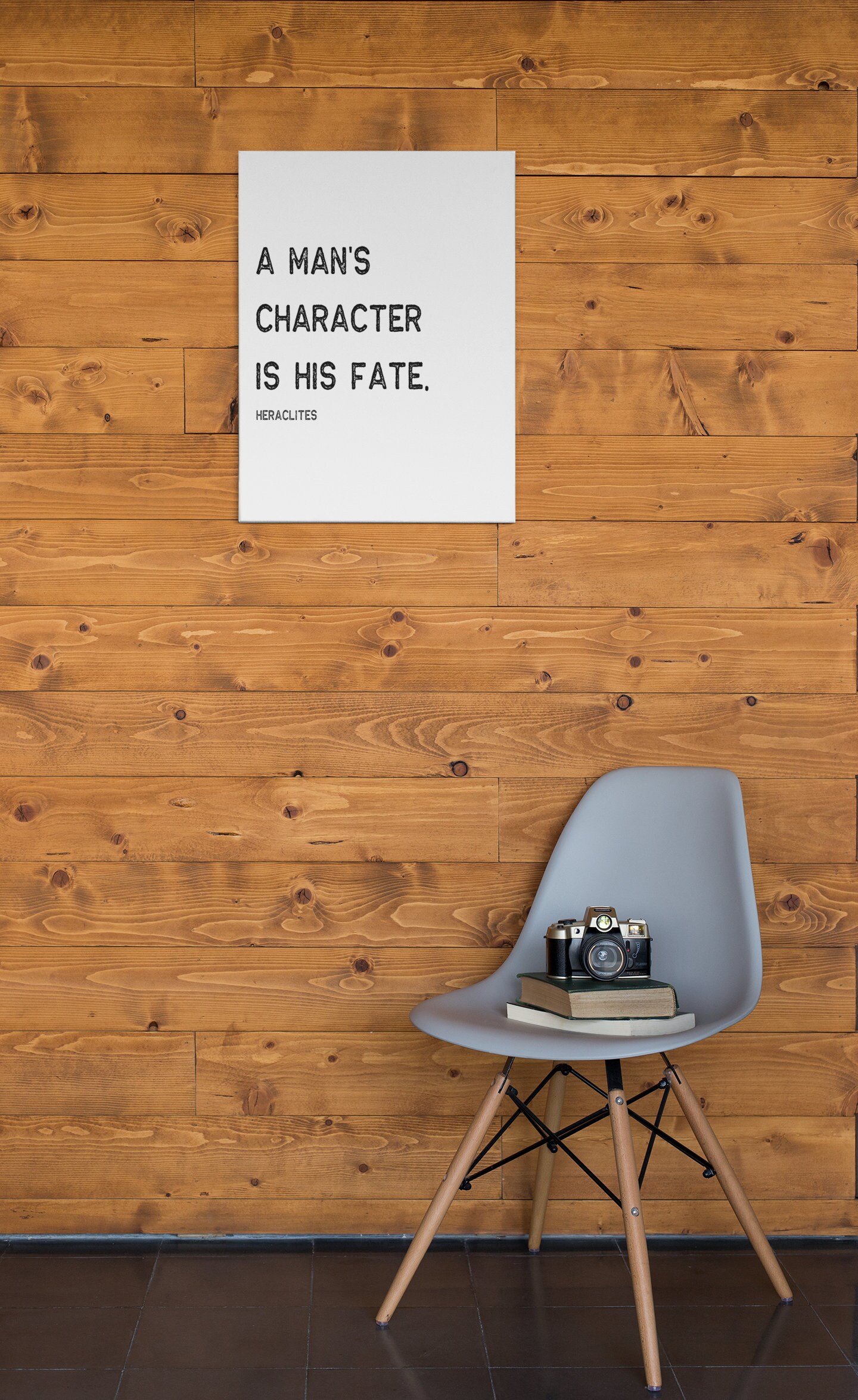 A Man's Character is His Fate Canvas Inspirational Wall - Etsy