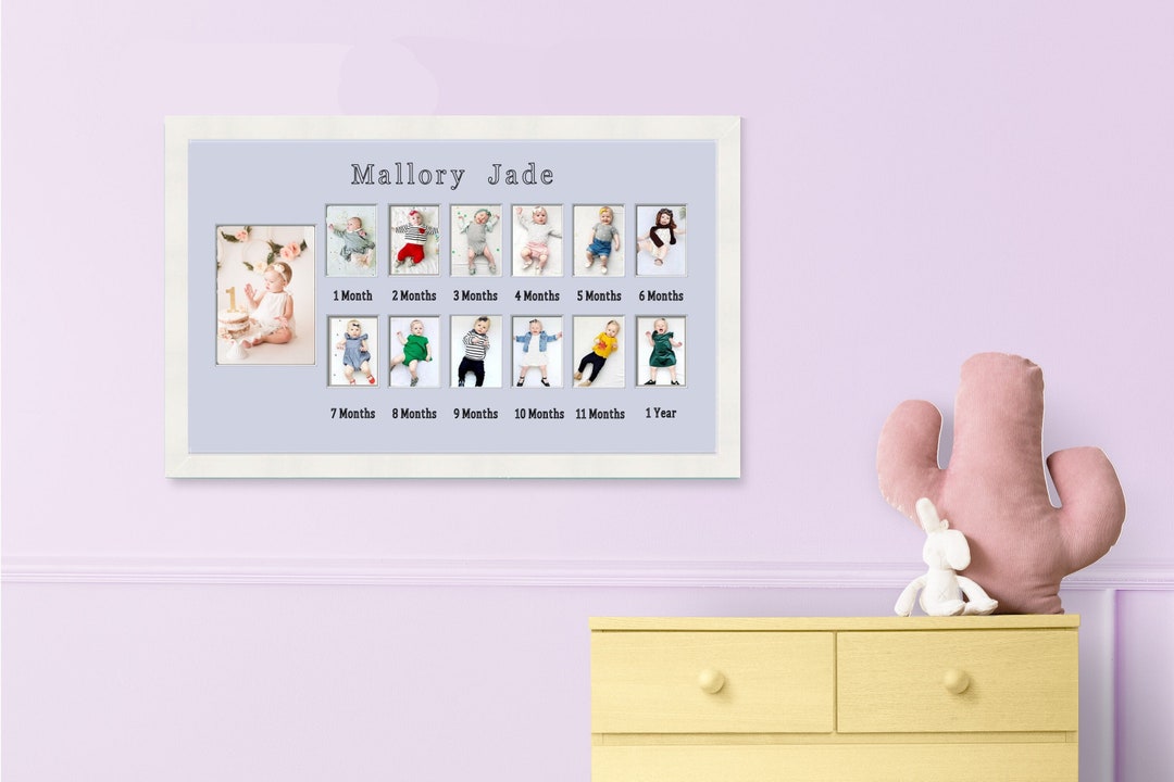 Baby's 1st Year | Personalized Baby Picture Frame | First 12 Months ...
