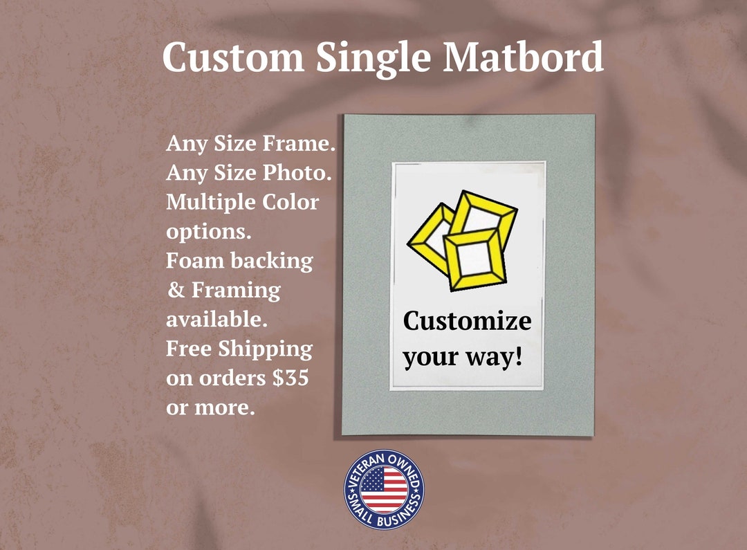 Single Mat | Custom Size Matting for Frame | Mat for Frame | Frame Mat ...