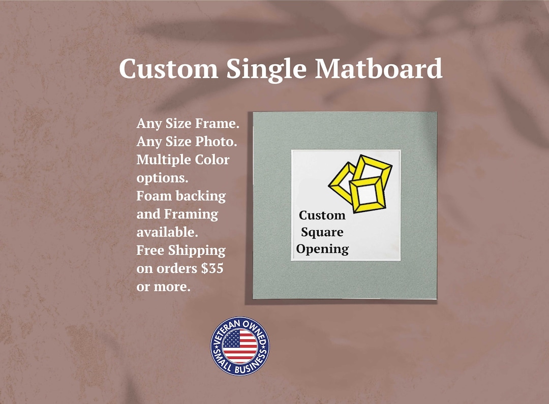 Square Mat | Single Mat | Custom Size Matting for Frame | Mat for Frame ...
