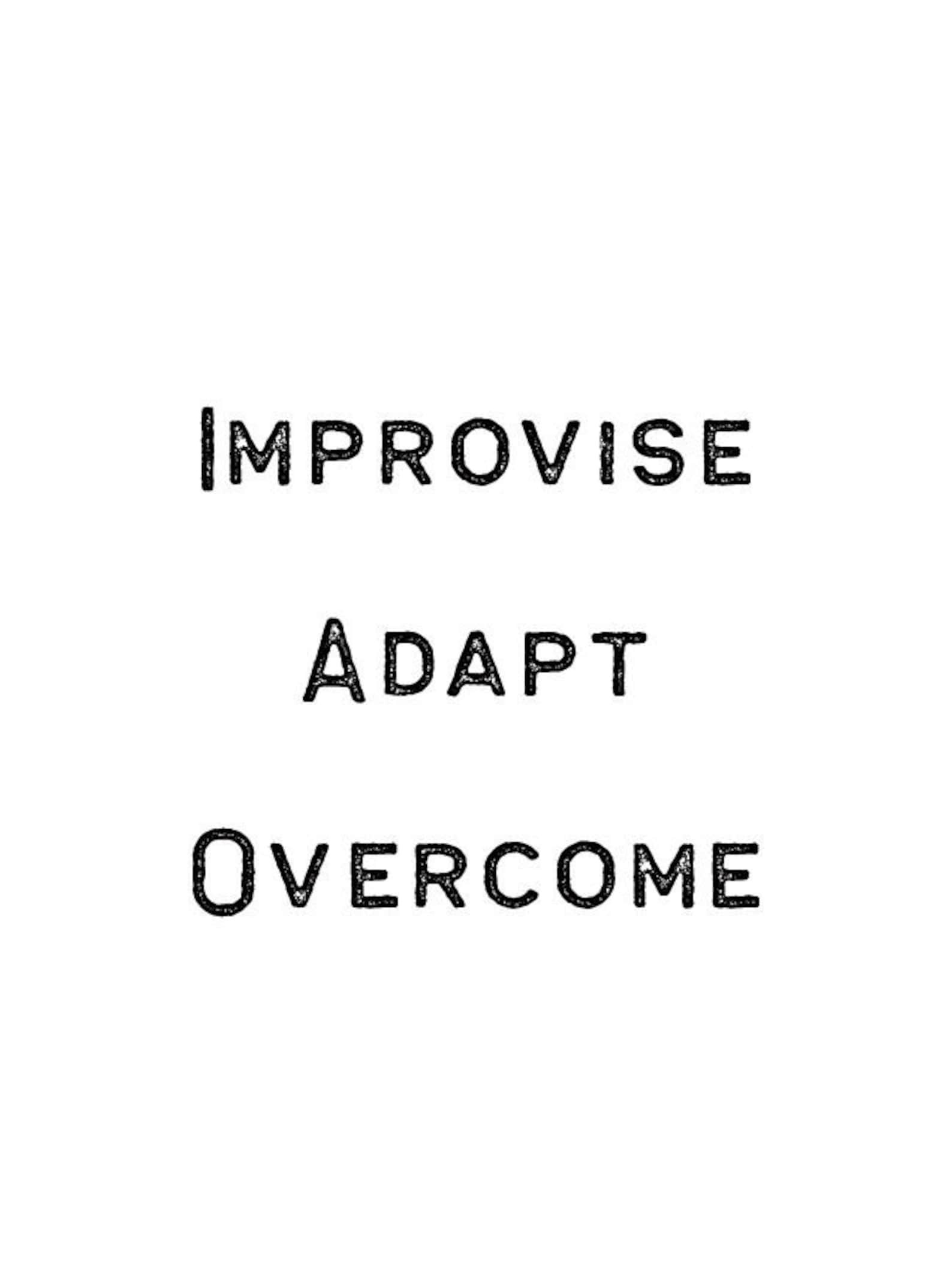 Improvise Adapt Overcome Canvas USMC Canvas Inspirational - Etsy