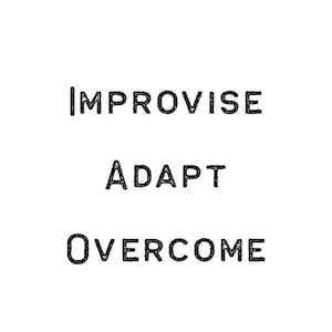 Improvise Adapt Overcome Canvas | USMC Canvas | Inspirational Canvas ...