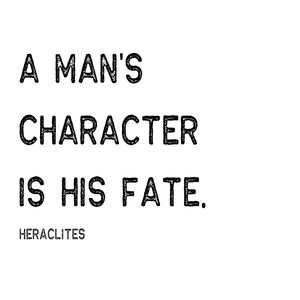 A Man's Character is His Fate Canvas | Inspirational Wall Art ...